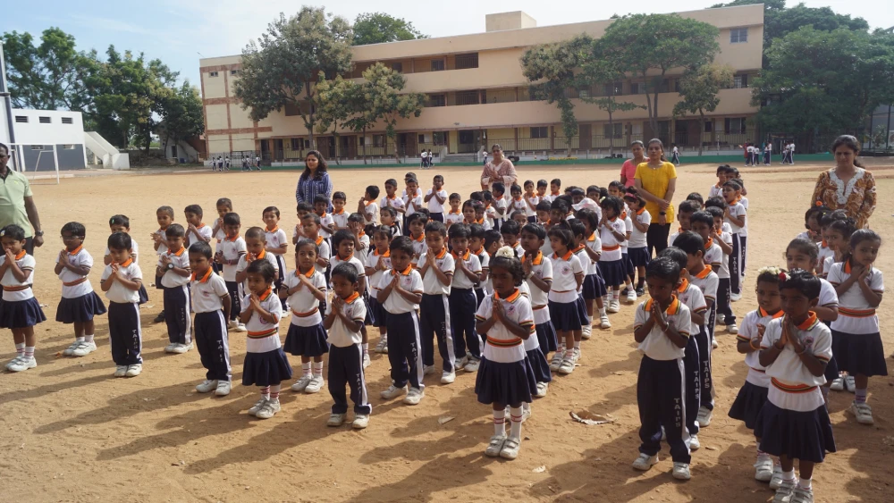 Adorable KG students - The Adhyayana International Public School