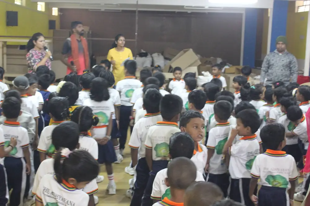 KG Students Indoor Assembly - The Adhyayana International Public School