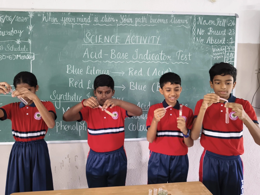 Acid-Base Indicator Test - The Adhyayana International Public School
